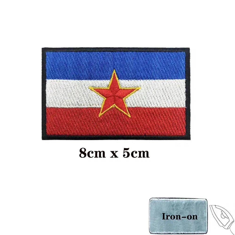Yugoslavia Flag Patch - Iron On/Hook & Loop Patch - Flag Nation