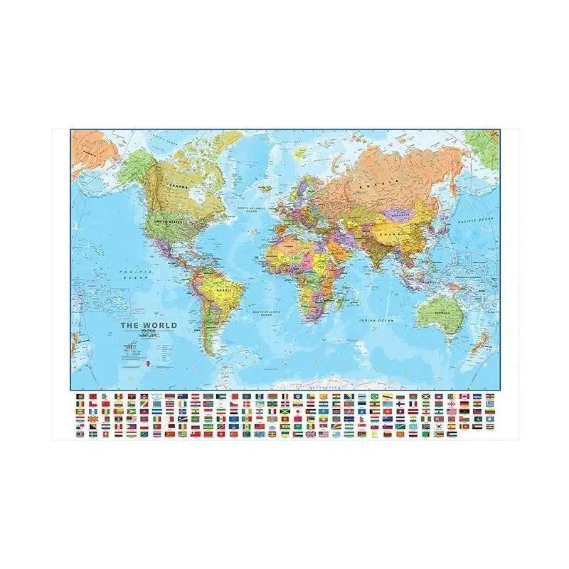 World Map with Flags - Shop Wall Posters & Decor - Flag Nation