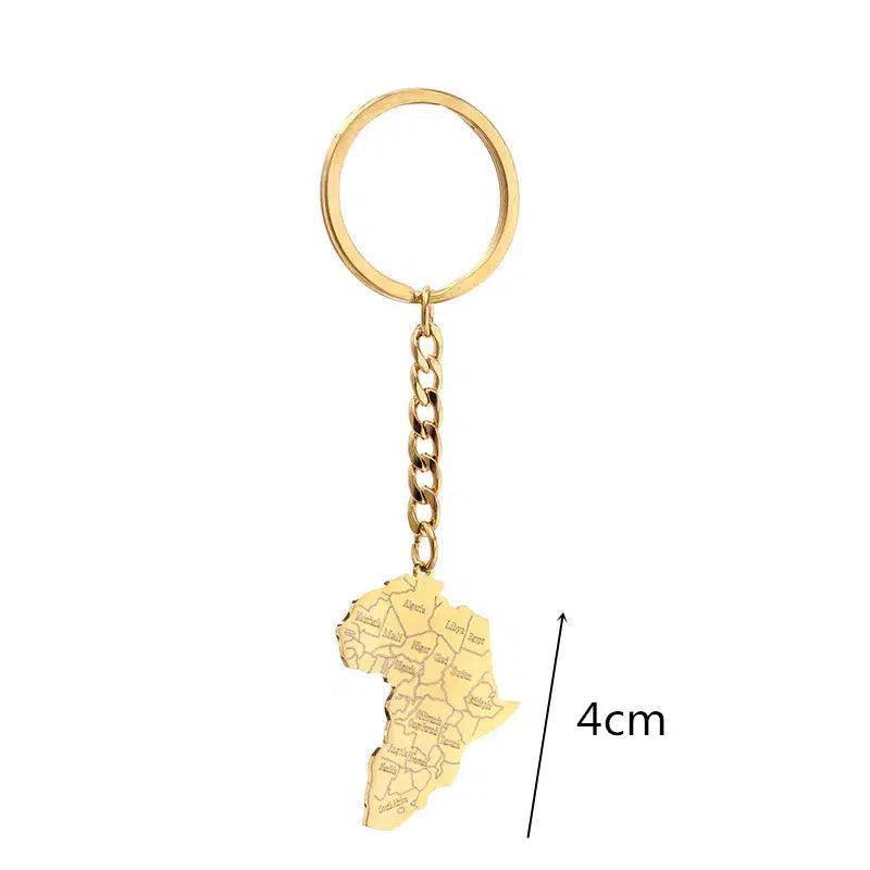 Africa Map Keychain - Flag Nation