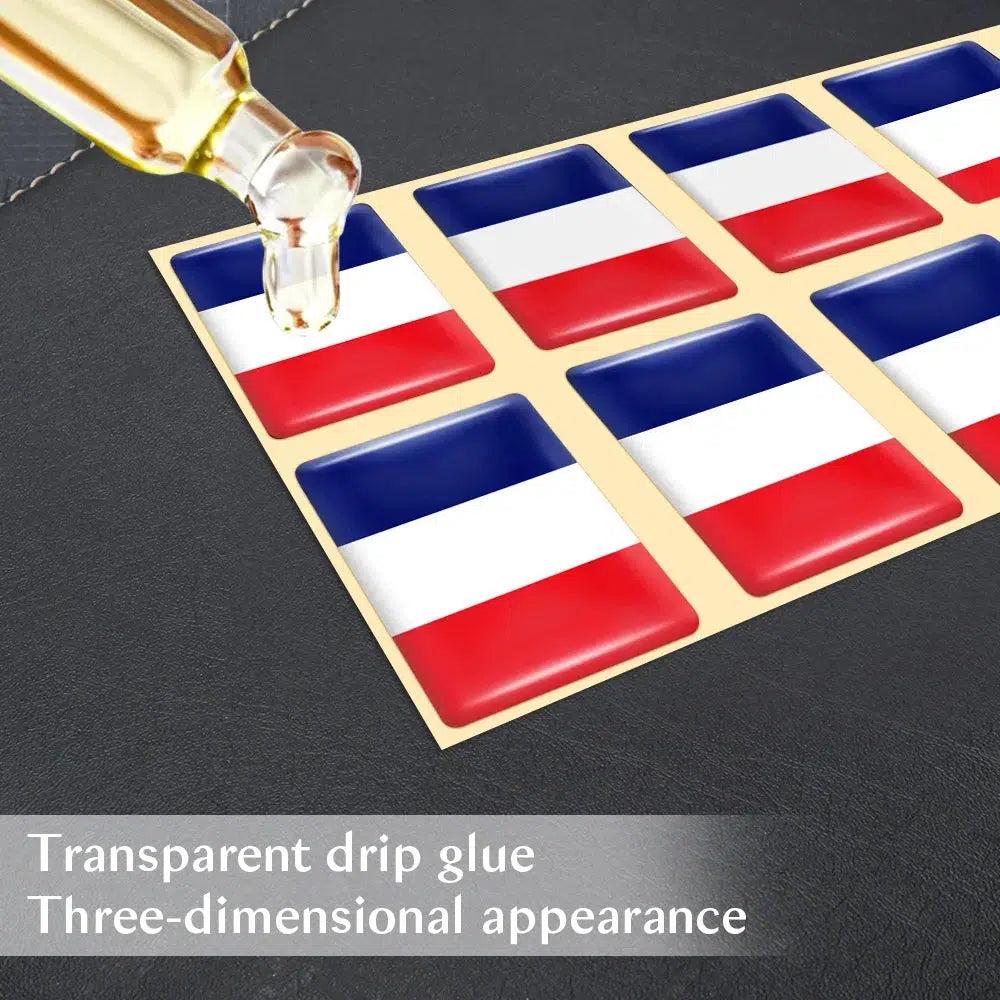 Car Flag Sticker Collection - 3D Epoxy - 10Pcs - Flag Nation