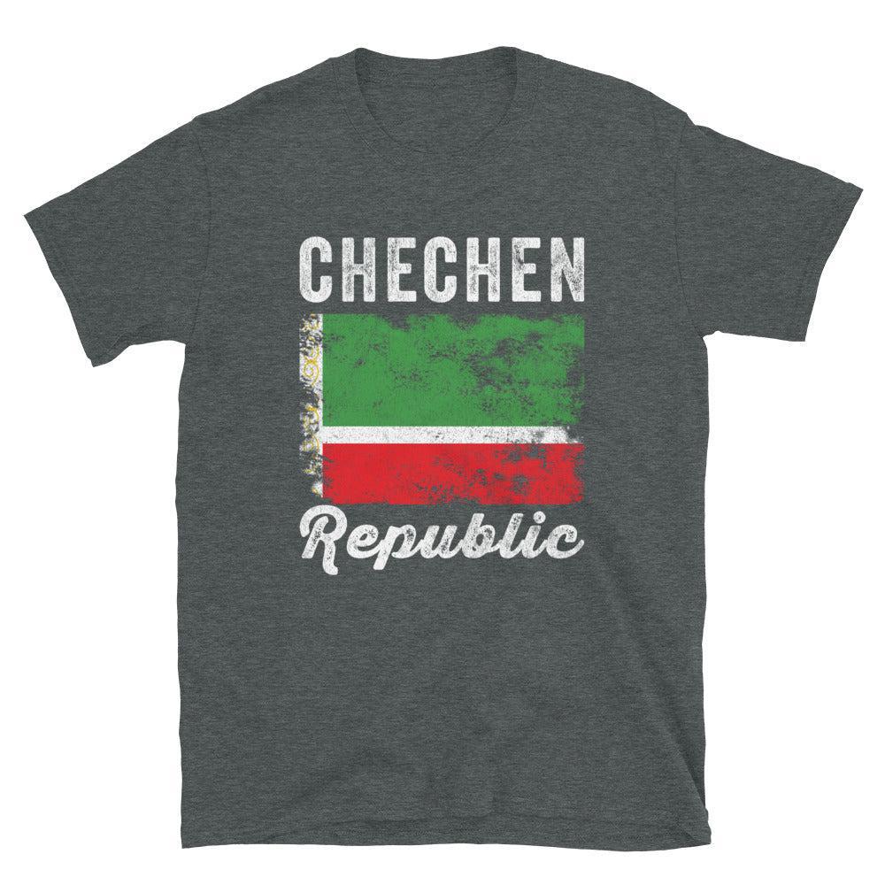 Chechen Republic Flag Distressed T-Shirt - Flag Nation