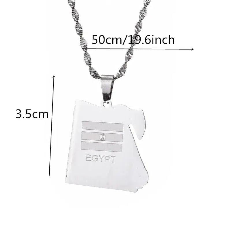 Egypt Flag Map Necklace - Flag Nation
