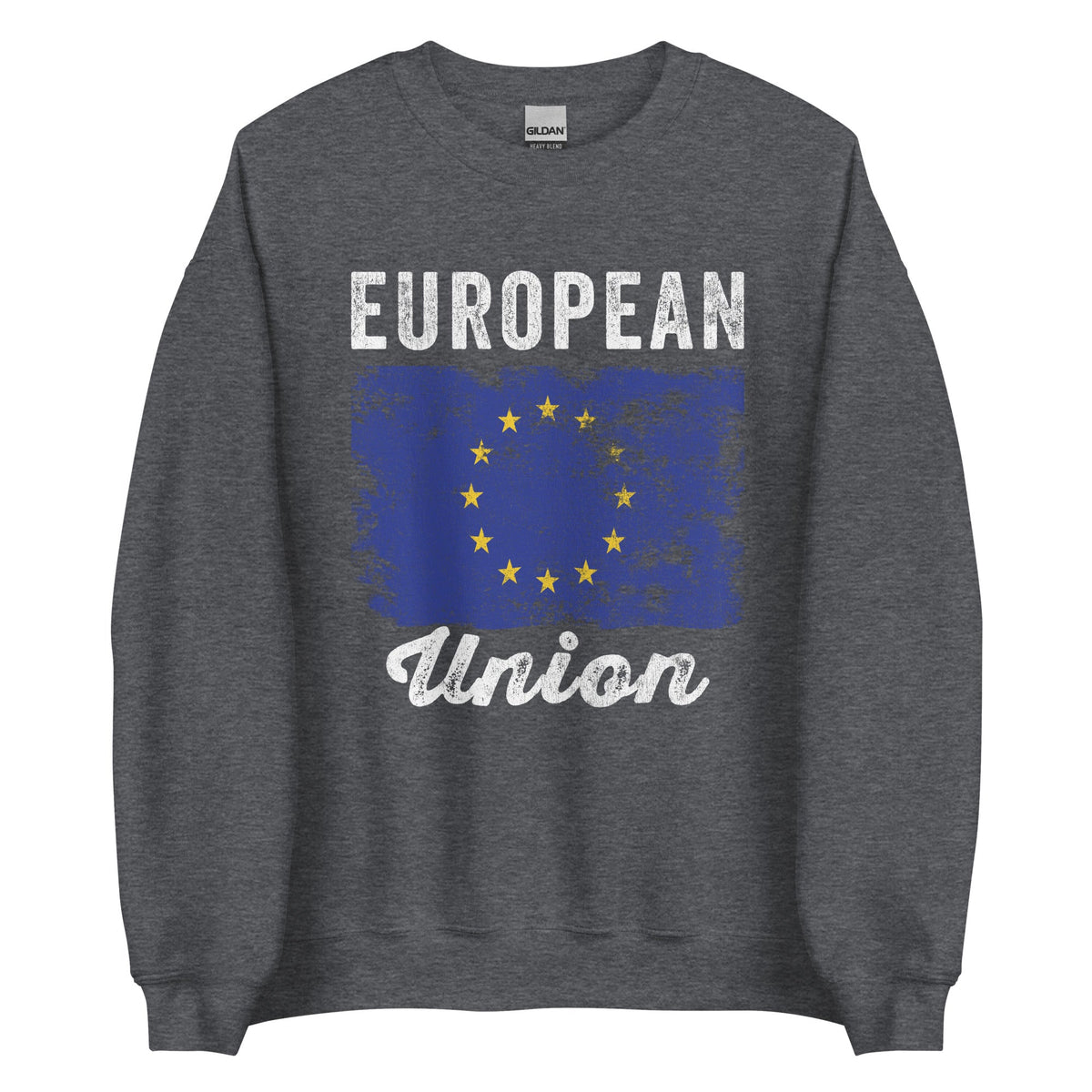 European Union Flag Distressed Sweatshirt - Flag Nation