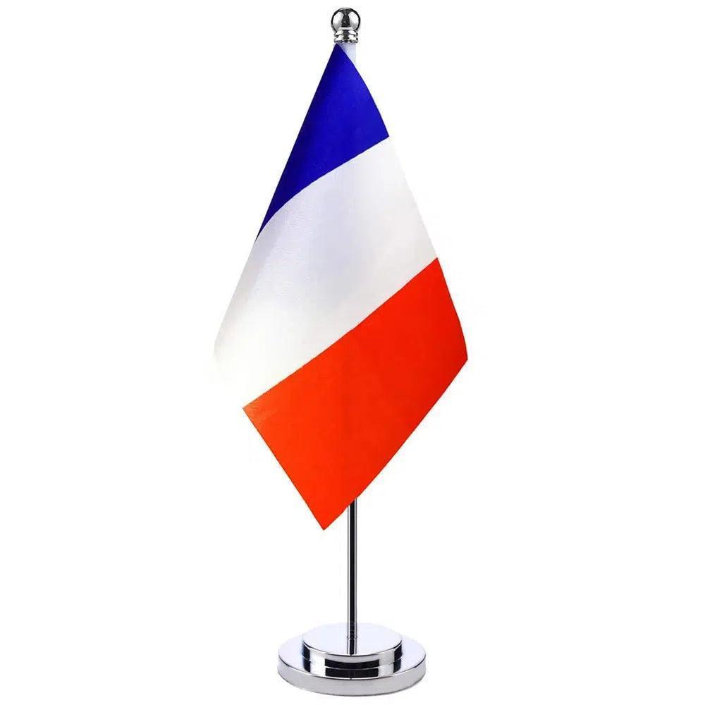 France Desk Flag Collection - Small Office Table Flag - Flag Nation