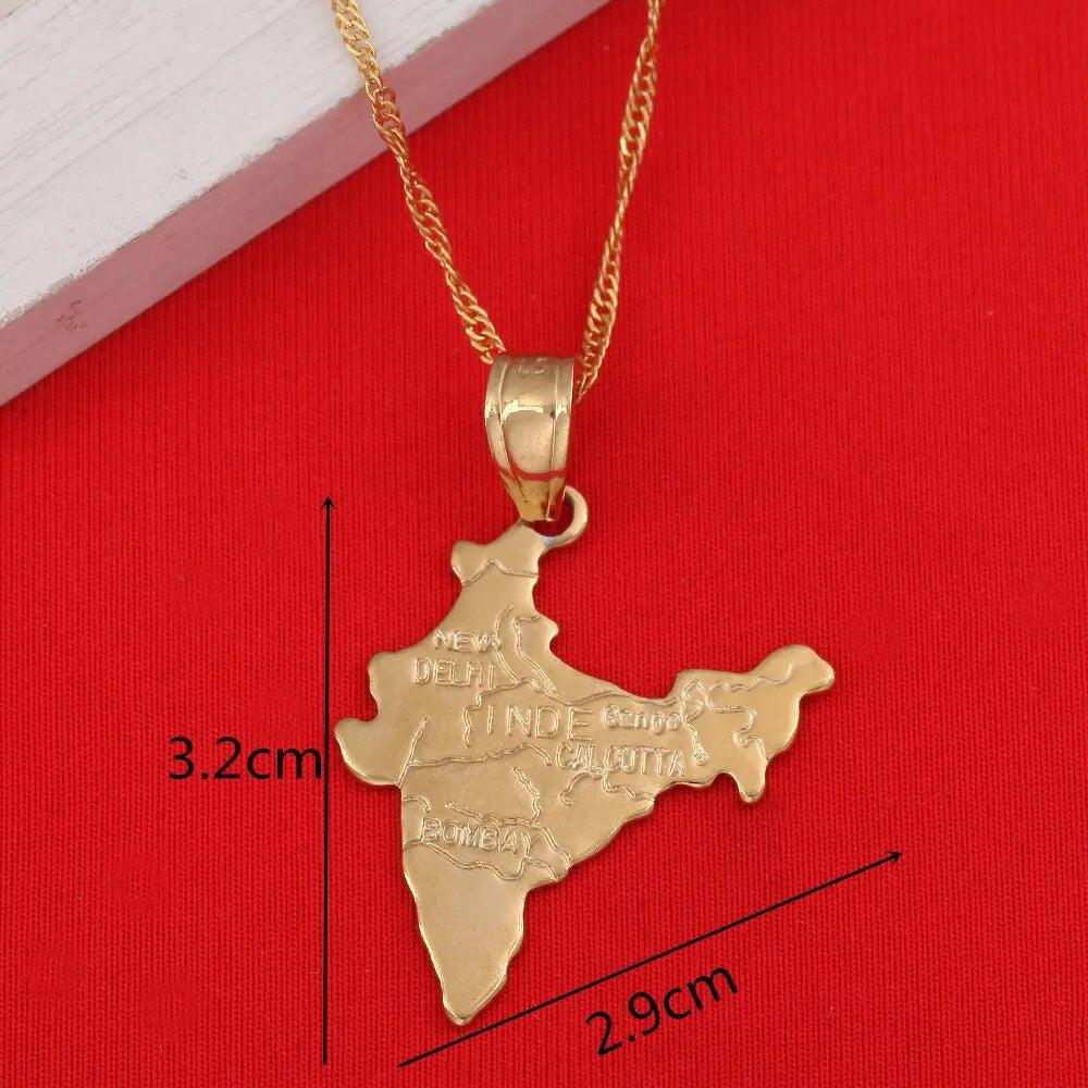 India Map Necklace - Flag Nation