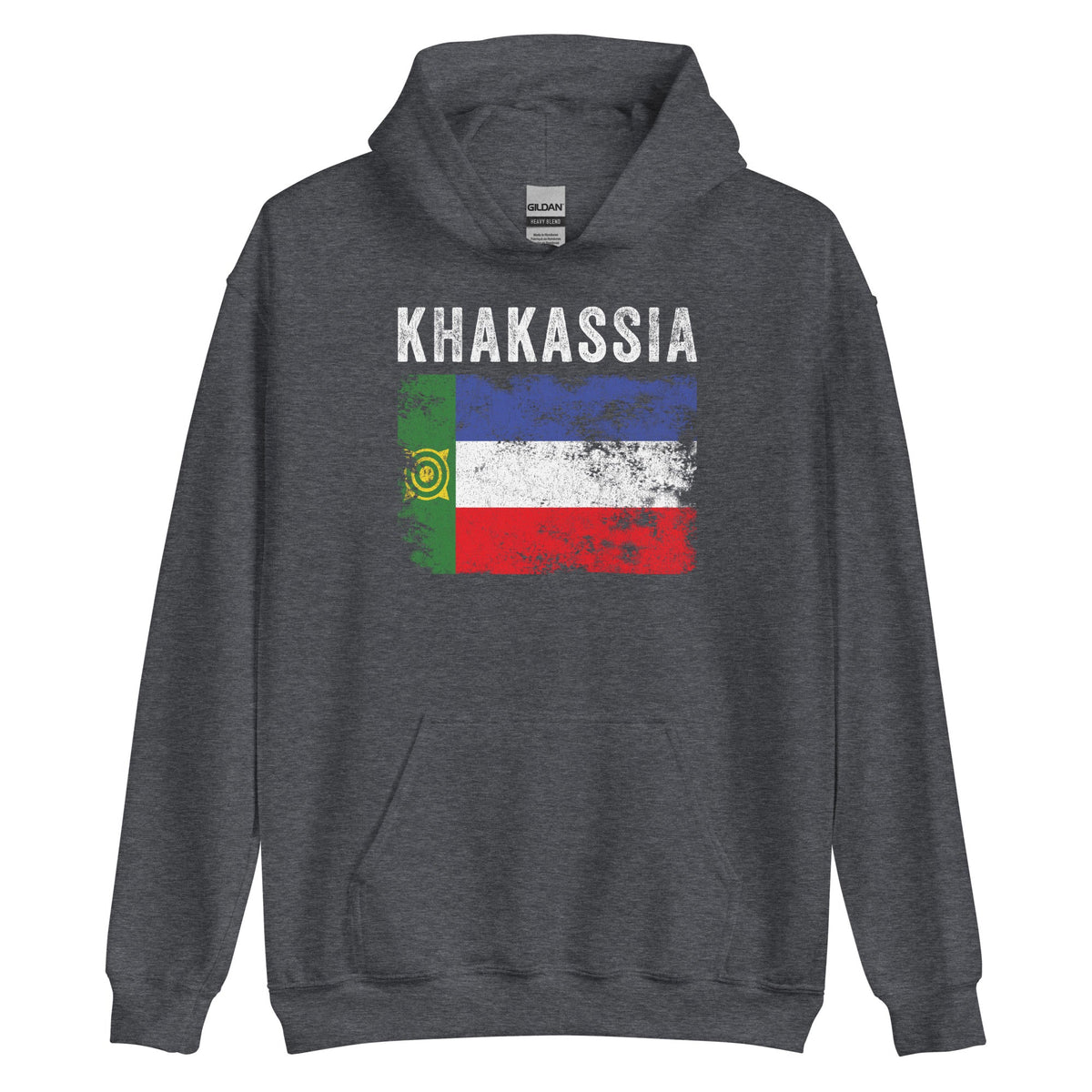Khakassia Flag Distressed - Khakas Flag Hoodie - Flag Nation