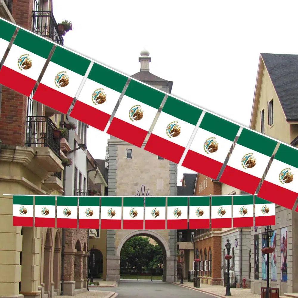 Mexico Flag Bunting Banner - 20Pcs - Flag Nation