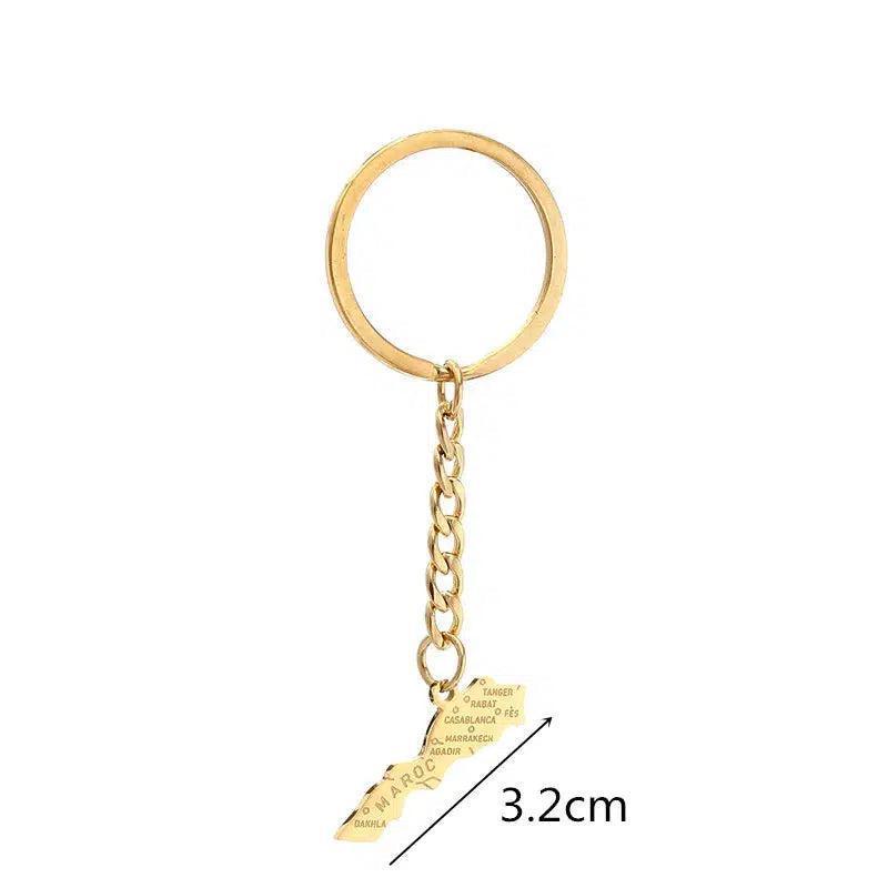 Morocco Map Keychain - Flag Nation