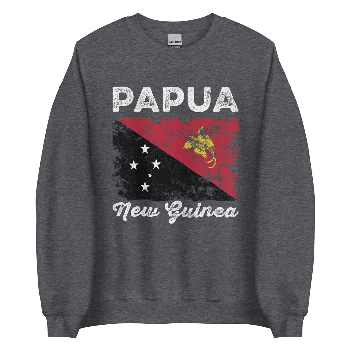 Papua New Guinea Flag Distressed Sweatshirt - Flag Nation