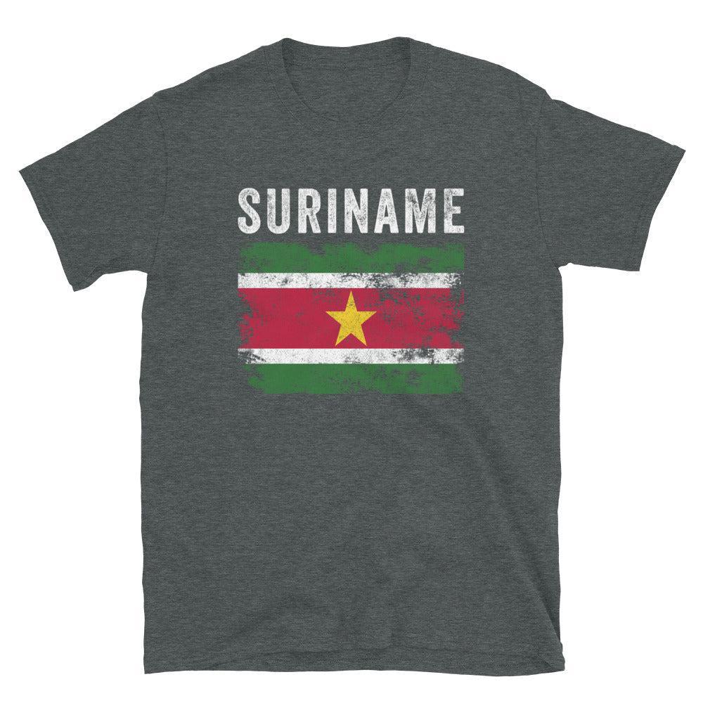 Suriname Flag Distressed Surinamese Flag T-Shirt - Flag Nation
