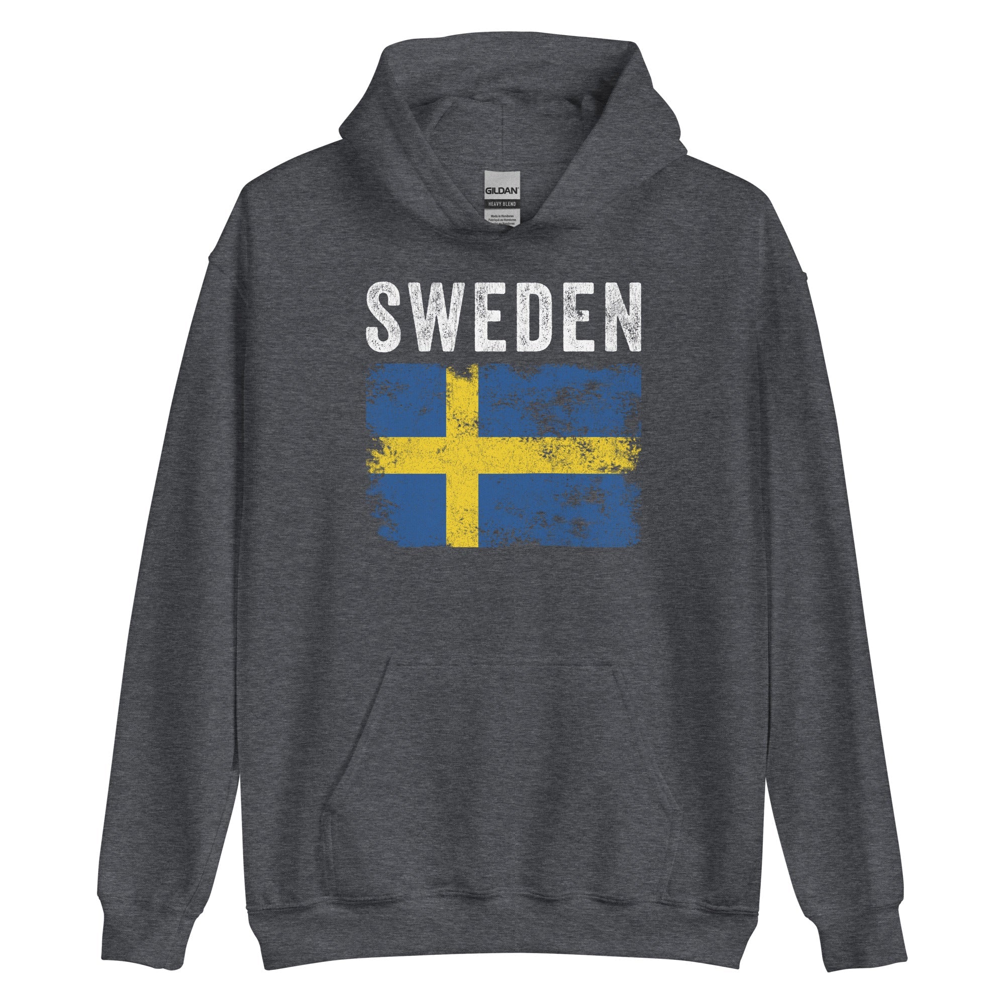 Sweden Flag Distressed - Swedish Flag Hoodie - Flag Nation