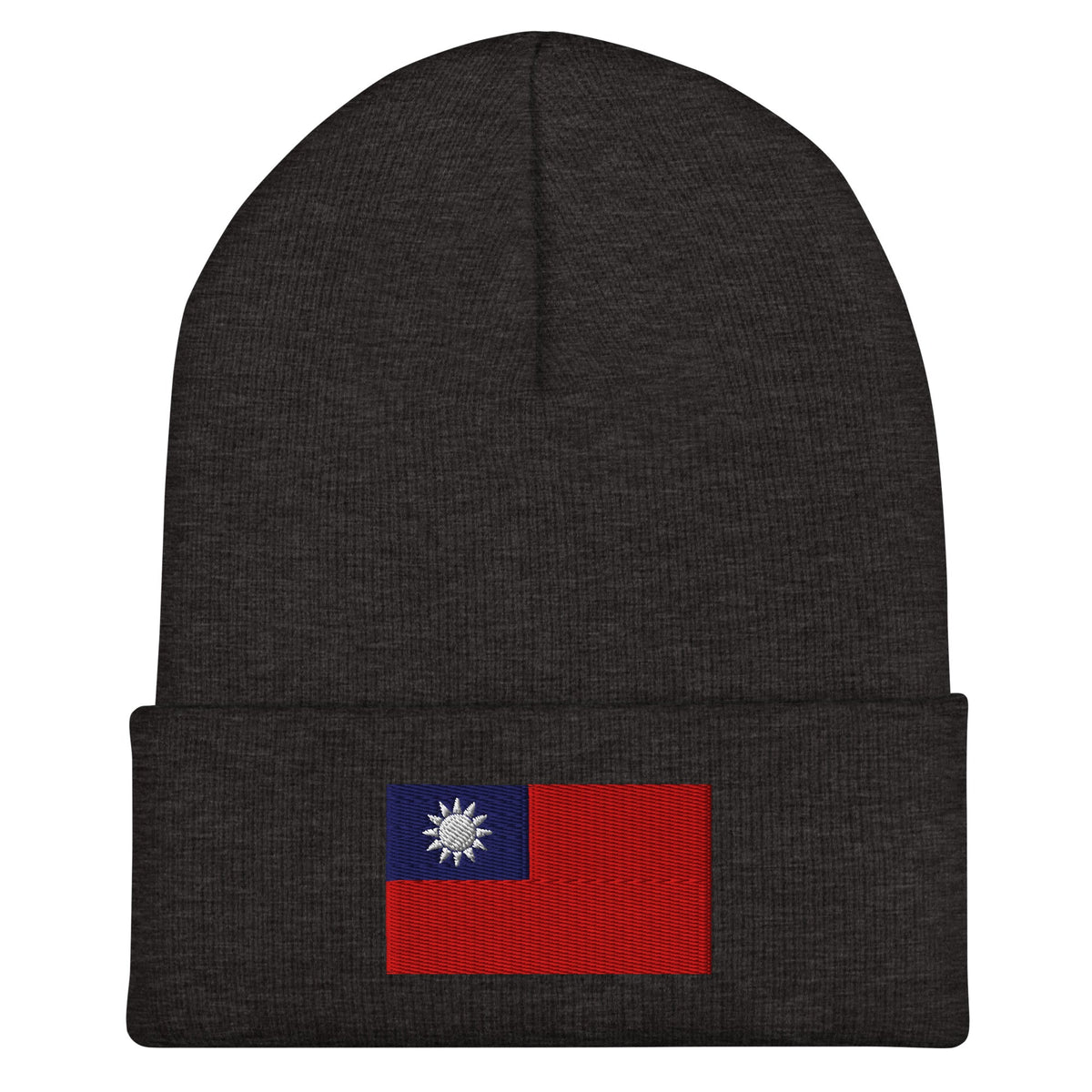Taiwan Flag Beanie - Embroidered Winter Hat - Flag Nation