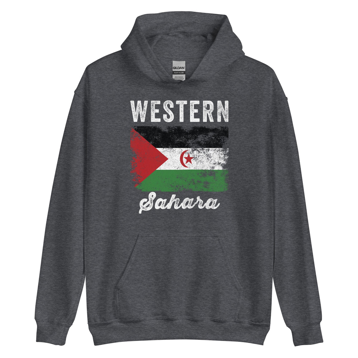 Western Sahara Flag Vintage Sahrawi Flag Hoodie - Flag Nation