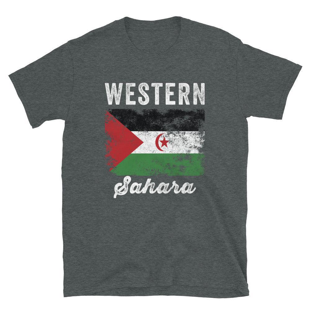 Western Sahara Flag Vintage Sahrawi Flag T-Shirt - Flag Nation