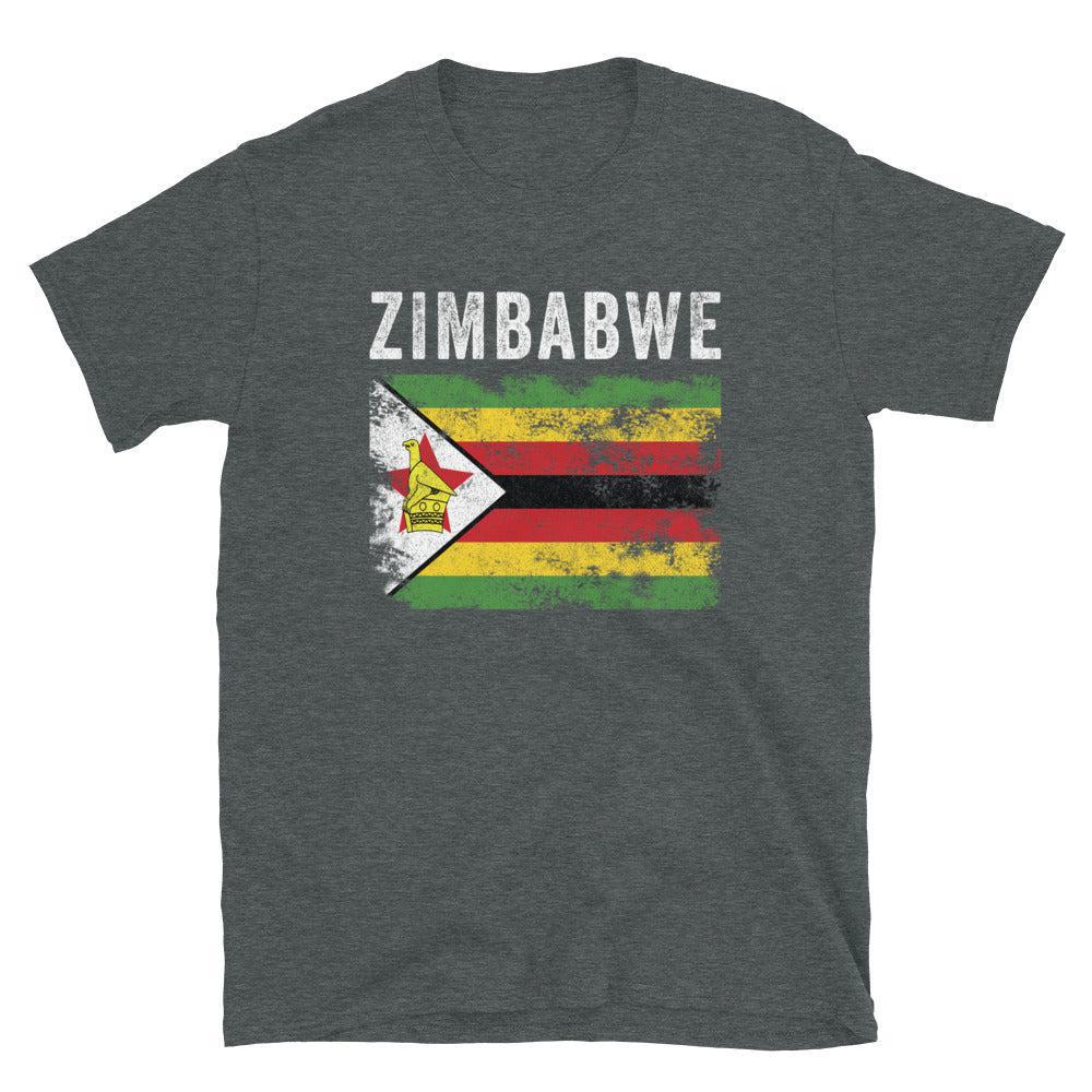 Zimbabwe Flag Distressed Zimbabwean Flag T-Shirt - Flag Nation